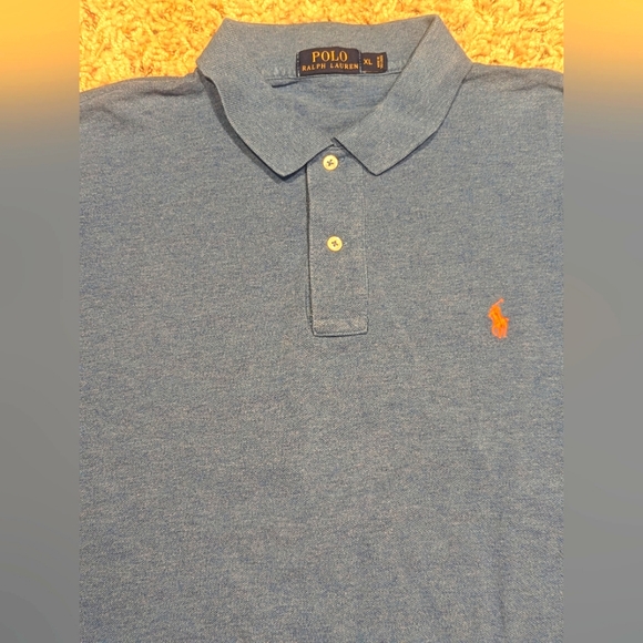 Polo Ralph Lauren | Shirts | Polo Ralph Lauren Polo Shirt Mens Extra Large Heathered Blue Cotton ...
